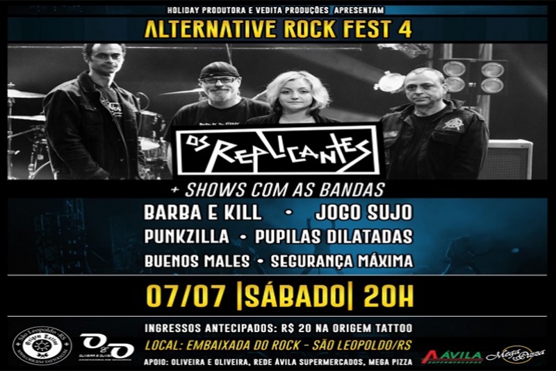 ALTERNATIVE ROCK FEST 4 APRESENTA A BANDA "OS REPLICANTES"